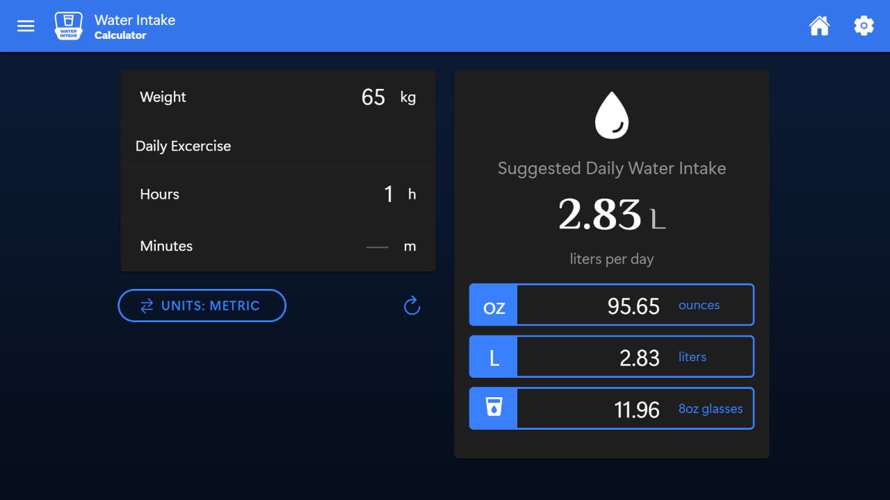 Water Intake Calculator - Calculator Hub