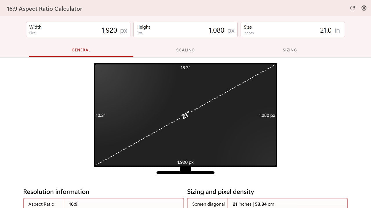 16:9 Aspect Ratio Calculator - Calculator Hub