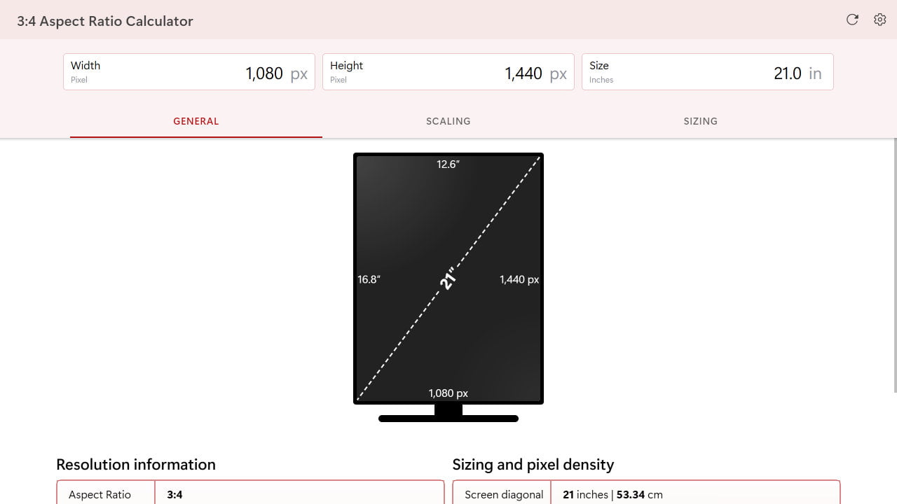 3:4 Aspect Ratio Calculator - Calculator Hub