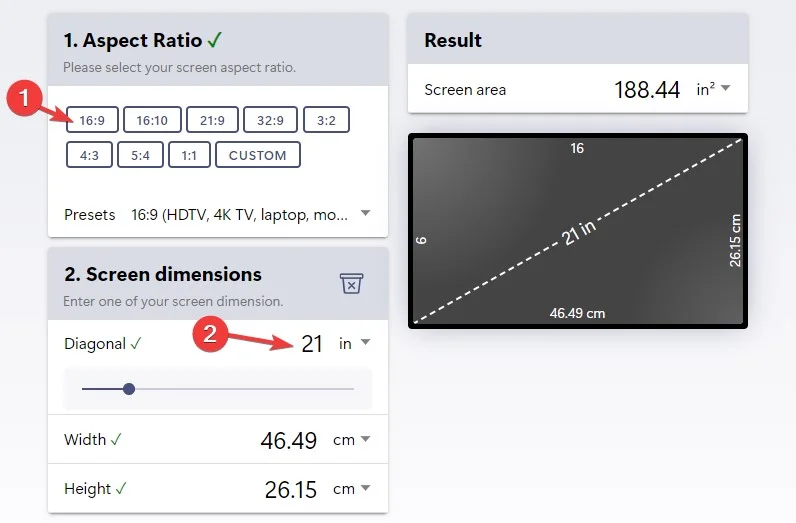 Screen Size Calculator Calculator Hub
