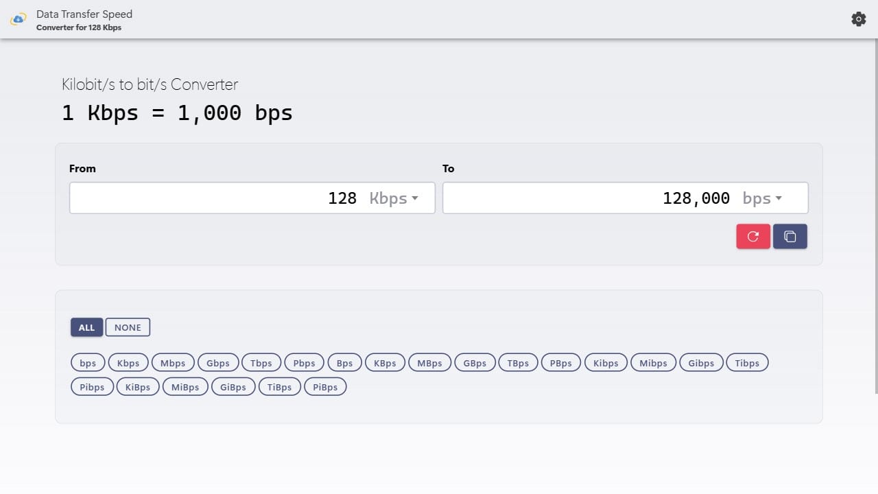 Kbps to bps Converter - Calculator Hub
