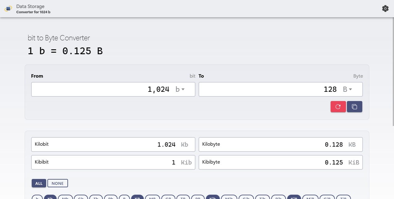 Bit to Byte Converter - Calculator Hub